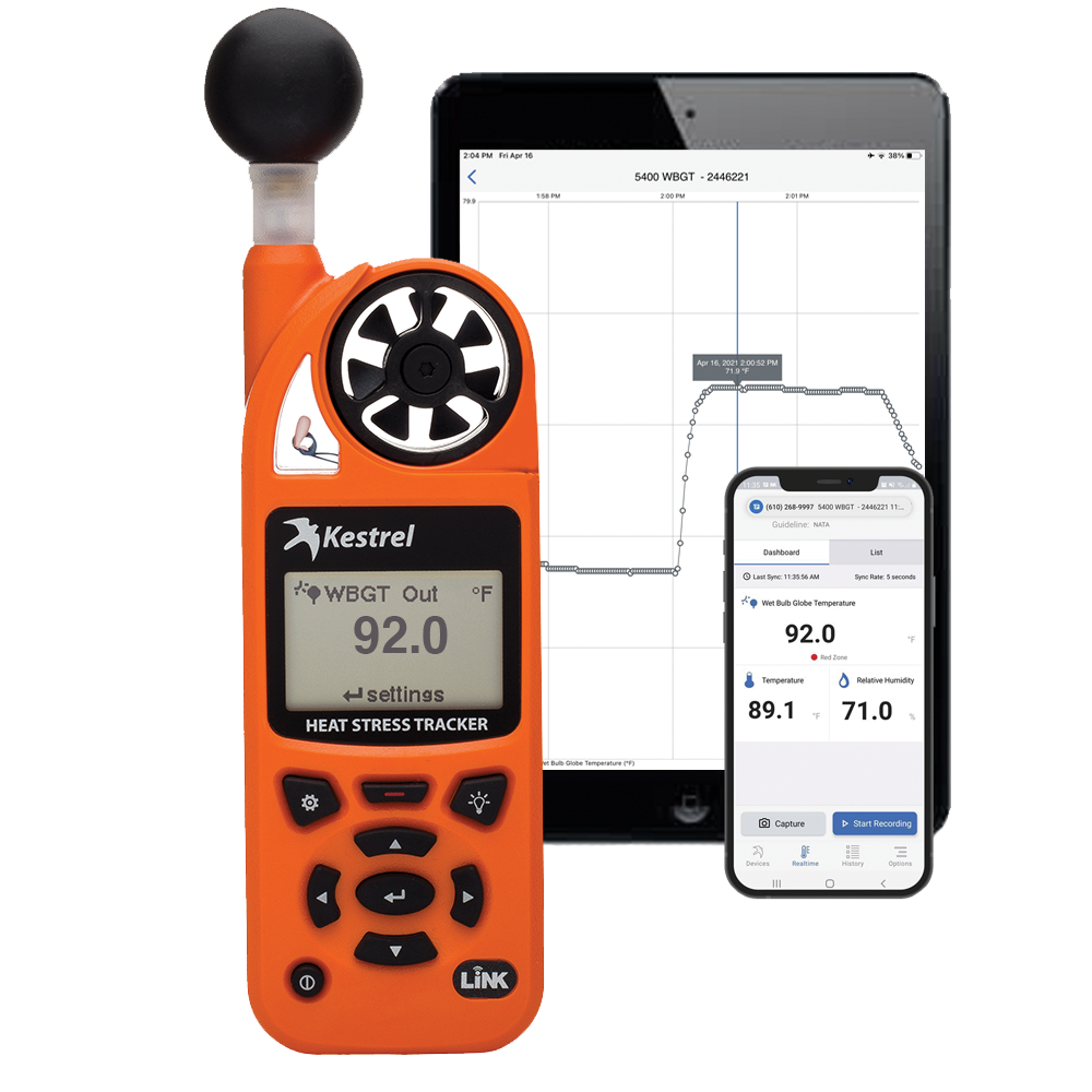 Kestrel 5400 Heat Stress Tracker WBGT Monitoring for Workplace Safety ...
